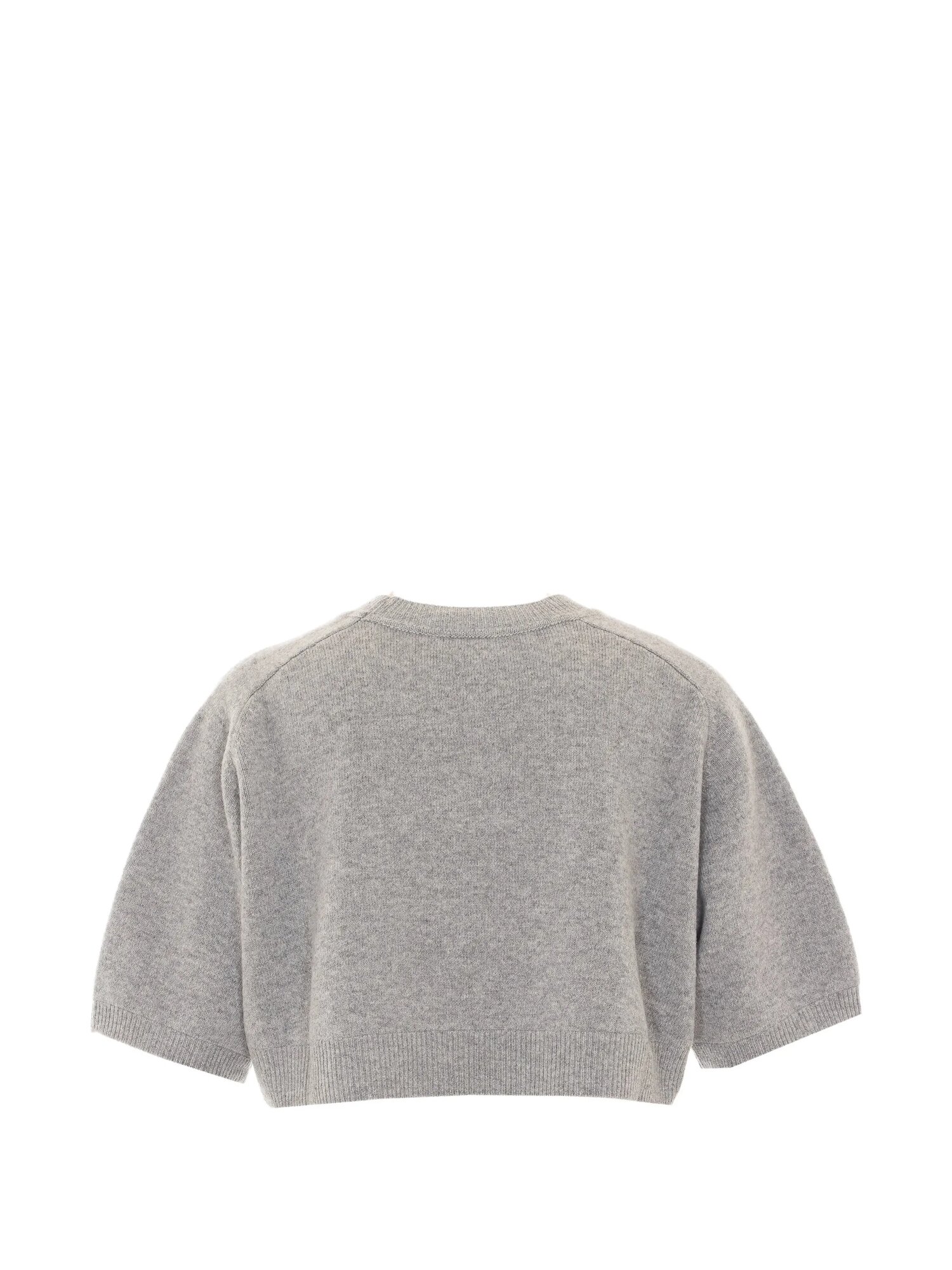 Топ Elisabetta Franchi Wool and cashmere top, размер 40, серый — фото 1