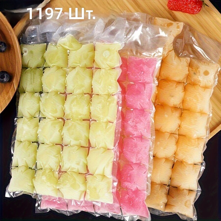 Формы для льда прозрачные, 1197 шт, складные, для заморозки и охлаждения напитков