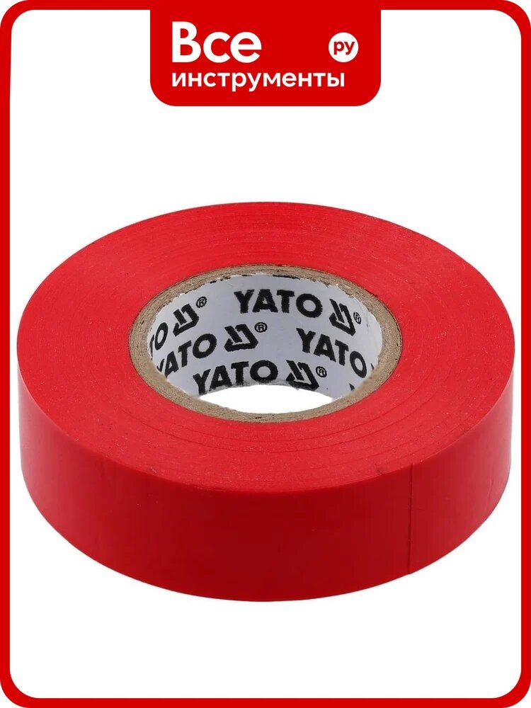 Изолента ПВХ YATO 19 мм, 20 м, красная YT-8166