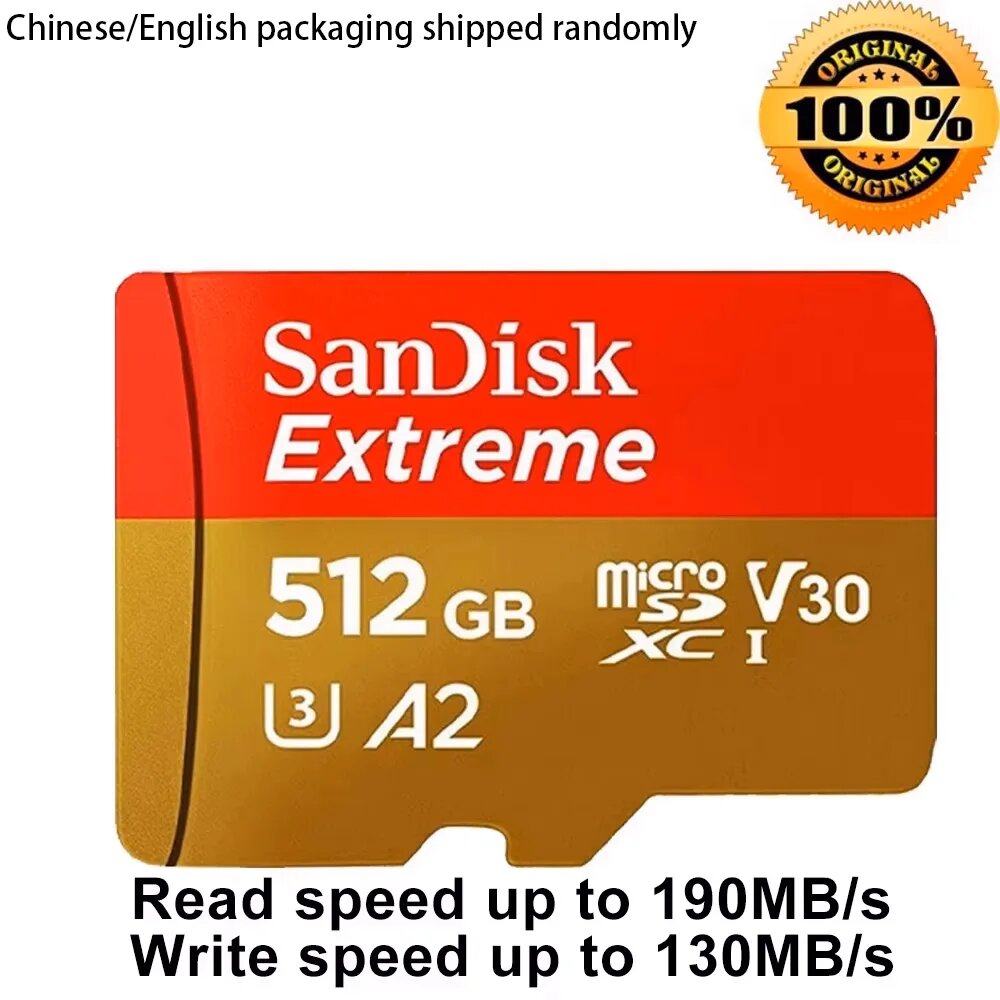 SanDisk Extreme microSD 512GB Gold V30 A2
