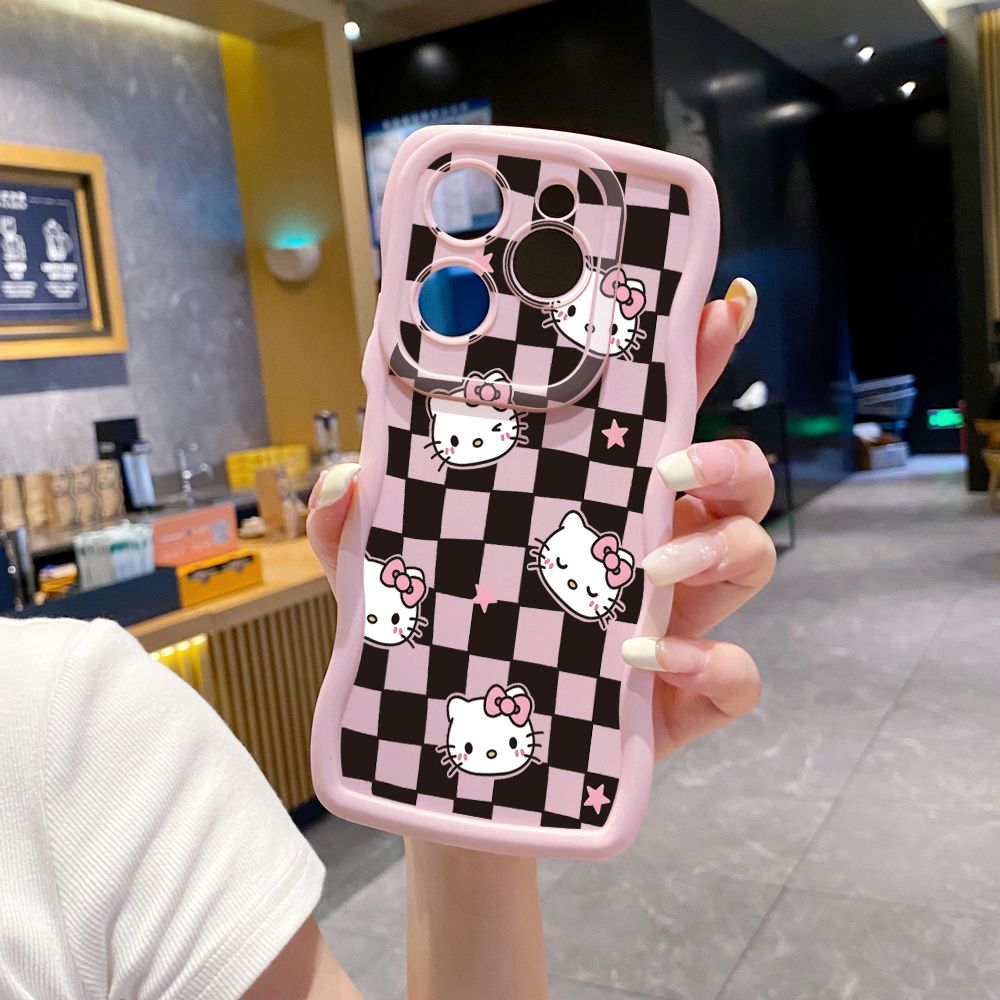 Чехол на Tecno Spark GO 2024/Spark 20/POP 8/Spark 20C Хеллокитти кошачьи девчонки "Hello Kitty" Корпус телефона с волновой рамкой защищен от сбрасывания