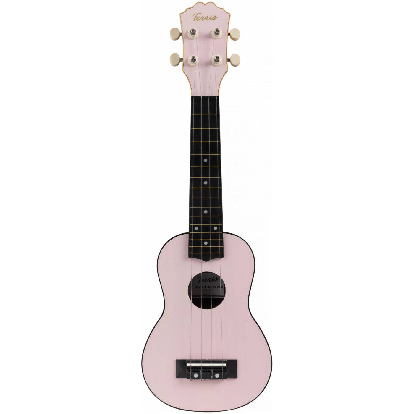 TERRIS PLUS-50 PNK - укулеле сопрано, верхняя дека липа, корпус пластик, цвет розовый
