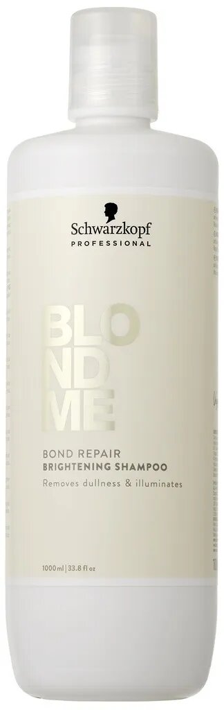 Schwarzkopf BLONDME Bond Repair Brightening Shampoo Осветляющий шампунь для сияния и восстановления светлых волос 1000мл