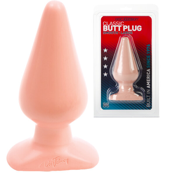 Анальная пробка 6x3 Butt Plugs Smooth Classic Large - White