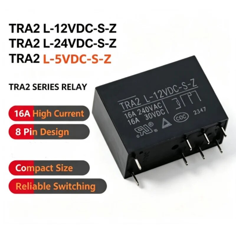 Оригинальное силовое реле TRA2L-12VDC-S-Z 16A 8PIN 3PCS, TRA2 L-12VDC-S-Z