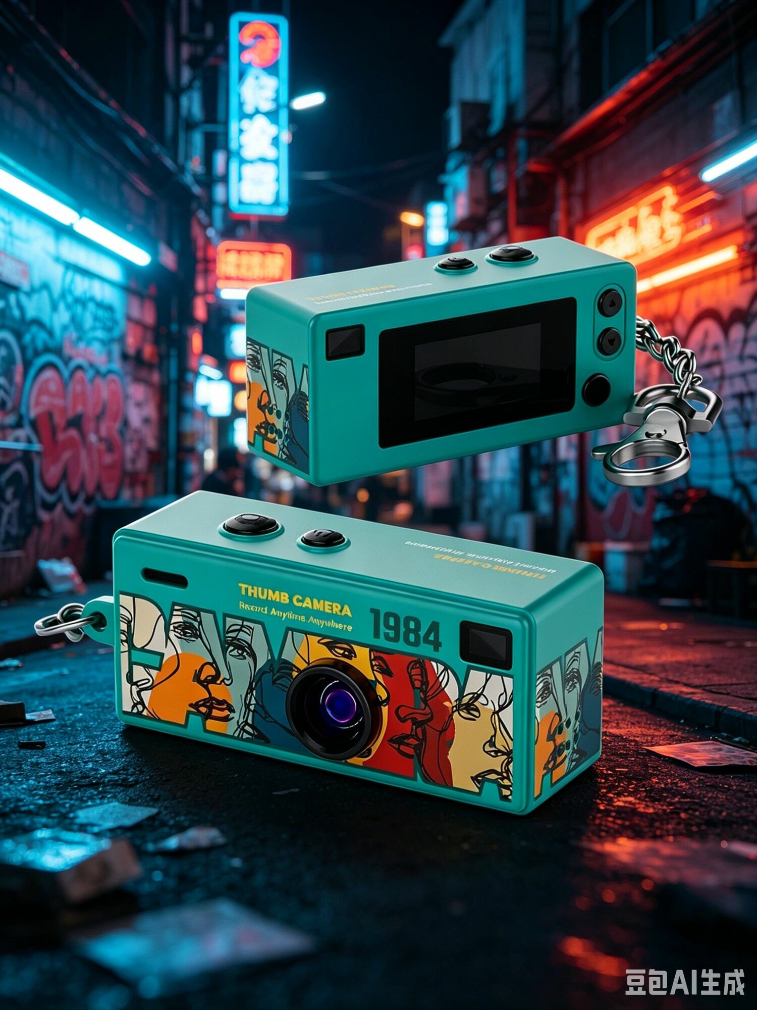 Мини-камера на брелоке 1080P с углом обзора 130°, TFT-экраном, автофокусом и microSD для фото и видео