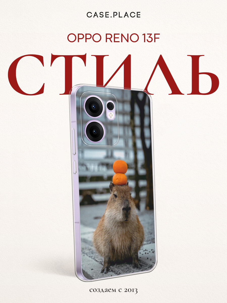 Чехол на Oppo Reno 13F / Оппо Рено 13F с принтом Капибара медитирует