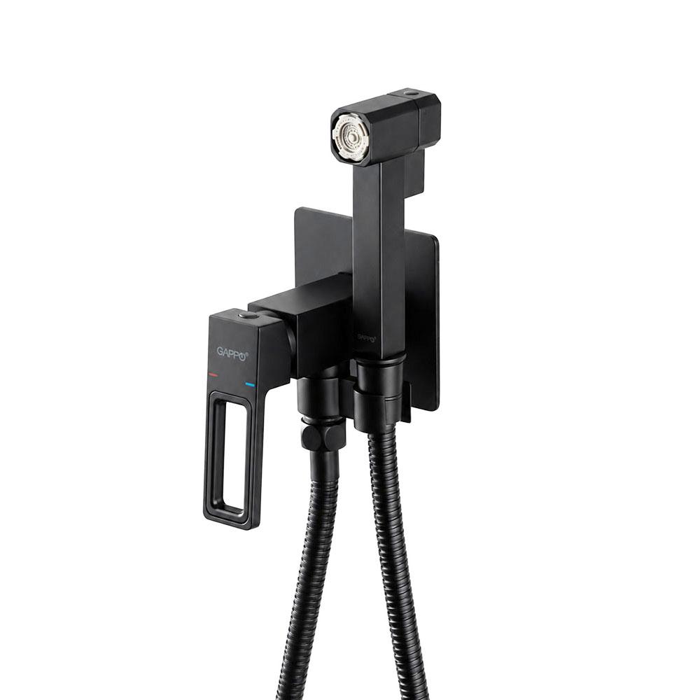 Гигиенический душ со смесителем Gappo G7217-16 цвет Черный матовый