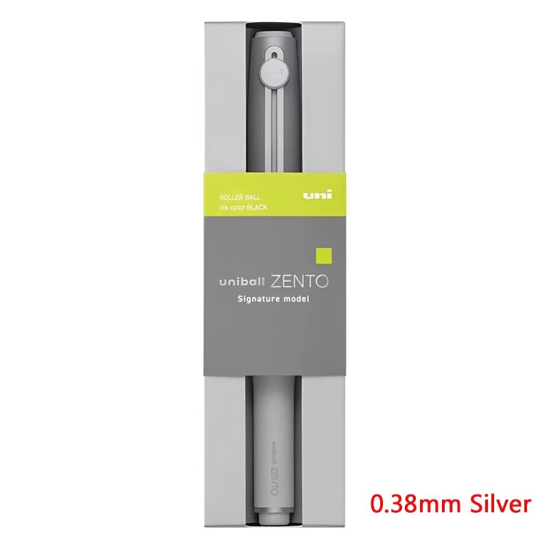 Гелевая ручка Uni Pro ZENTO металлическая 0.38 Silver BlackInk