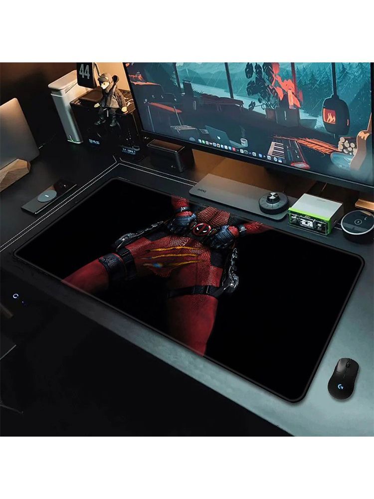 Deadpool Коврик для мышки, XXL, черный, серый