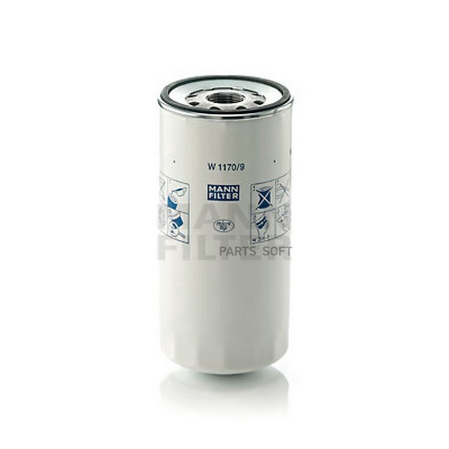 MANN-FILTER W11709 W 1170/9 фильтр масляный ! H227 D108 d93/104 M30x2 2.5BAR\ FORD CARGO Ecotorg NHDD