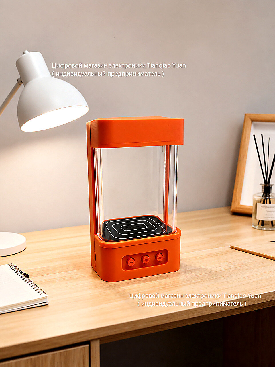 Умная настольная AI колонка 3D голографический проектор чат-бот DeepSeek, Fragrant Orange