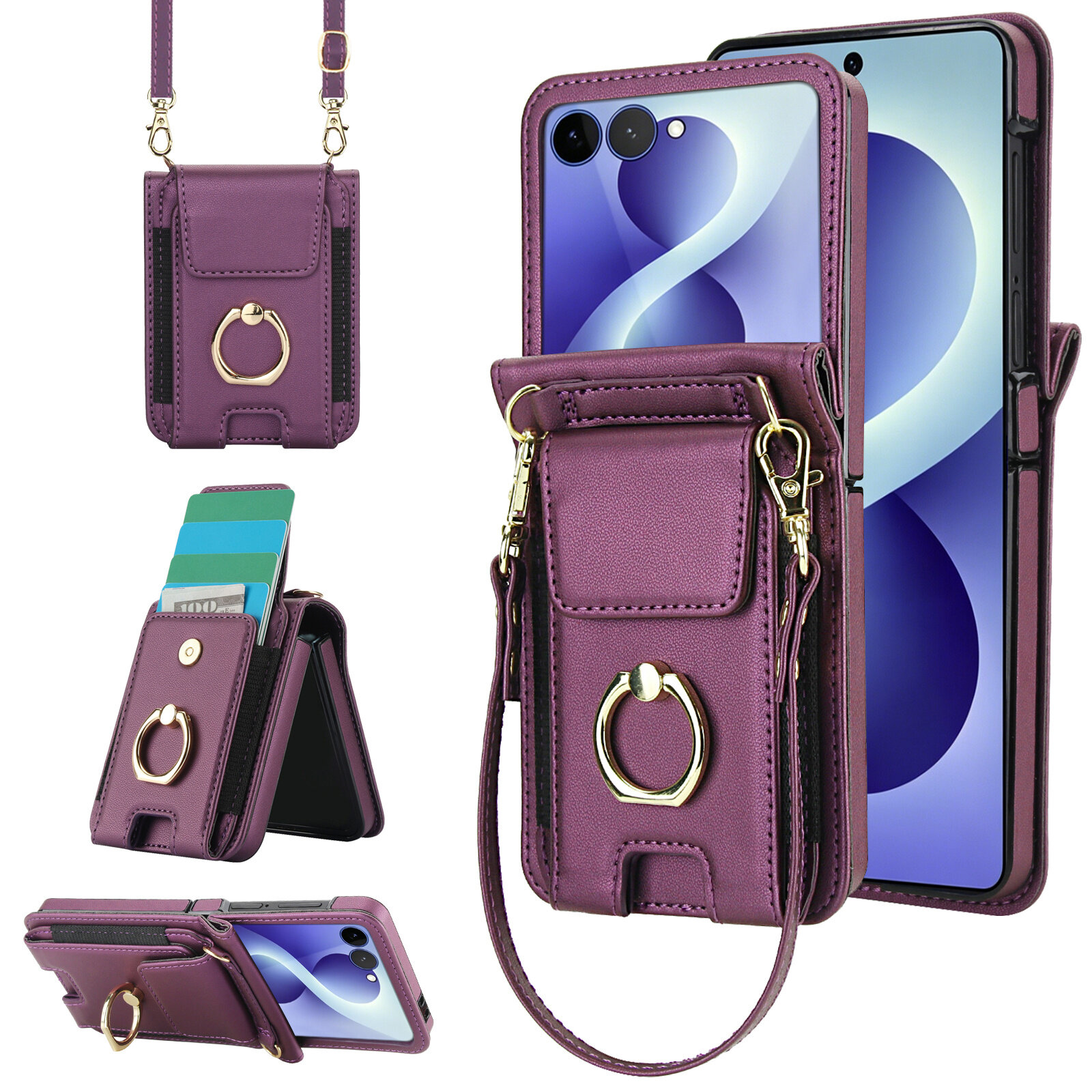 Чехол для Samsung Galaxy Z Flip8 / Samsung Z Flip8 / Самсунг Галакси Зед Флип8, soft touch, чехол-кардиомонитор, искусственная кожа, поликарбонат (PC), защита камеры, ударопрочный, усиленные углы, Samsung