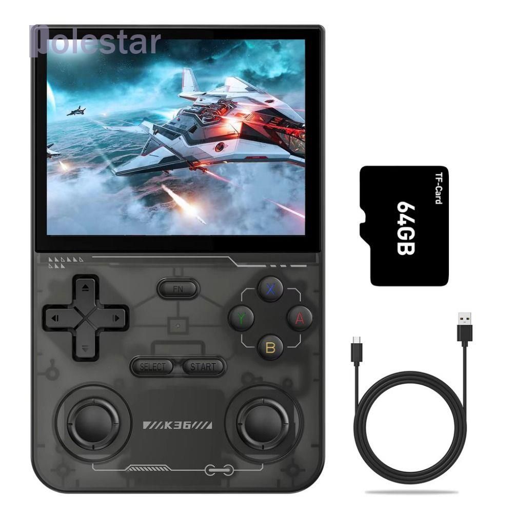 K36 64G Встроенные 16000+ Игр Портативная Ретро Игровая Консоль С 3,5-дюймовым Экраном Linux