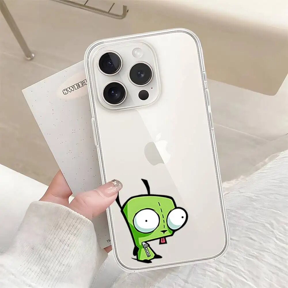 Прозрачный Чехол Для Телефона С Мультяшным Принтом I-Invader Zim Для iPhone z1, iphone15