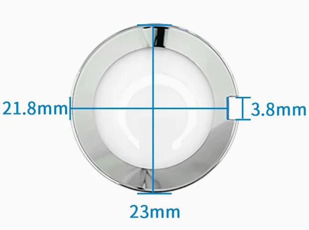 Кристалл для часов 23mm silver