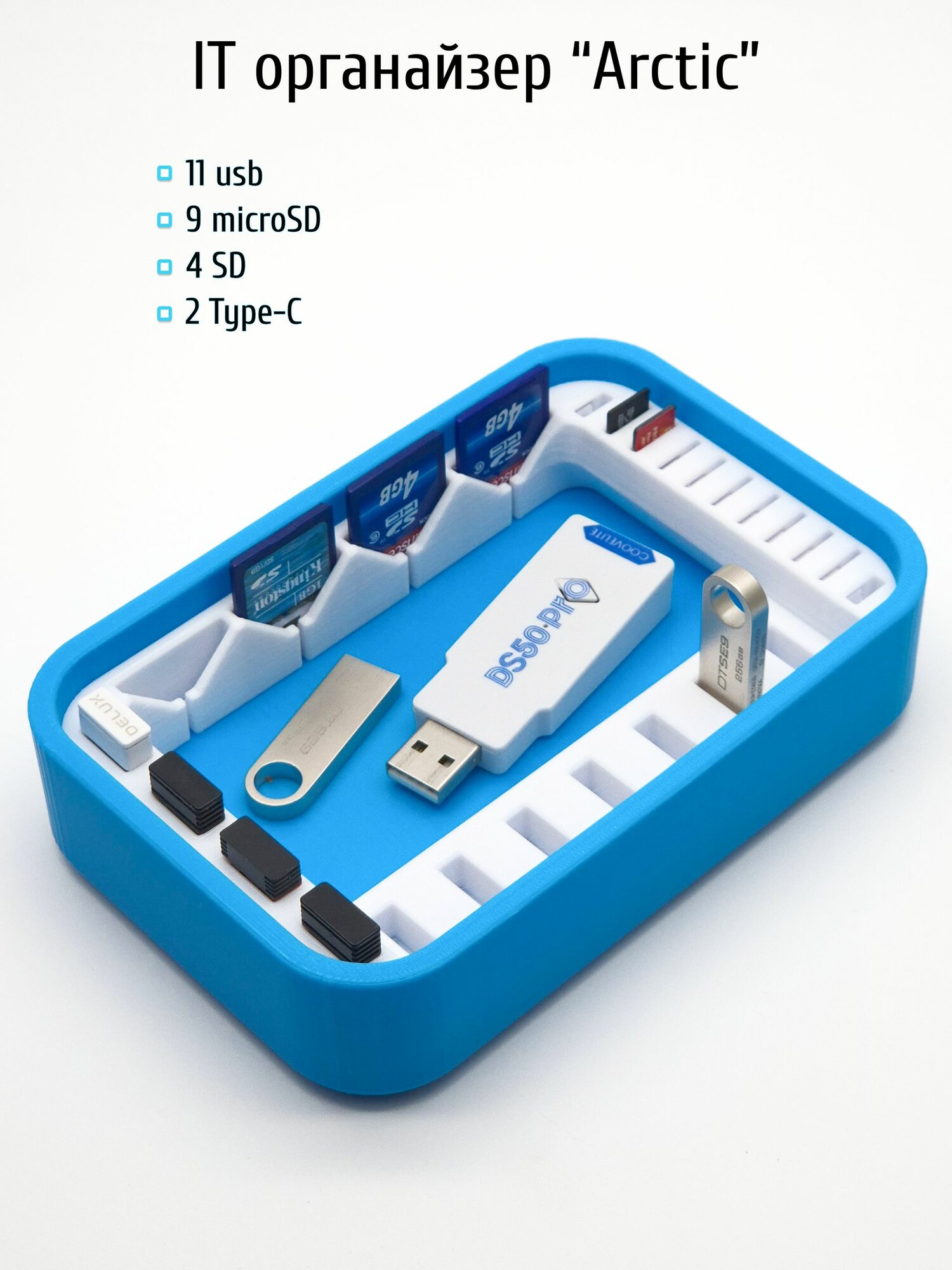 IT органайзер "Arctic" для USB, SD и MicroSD-карт
