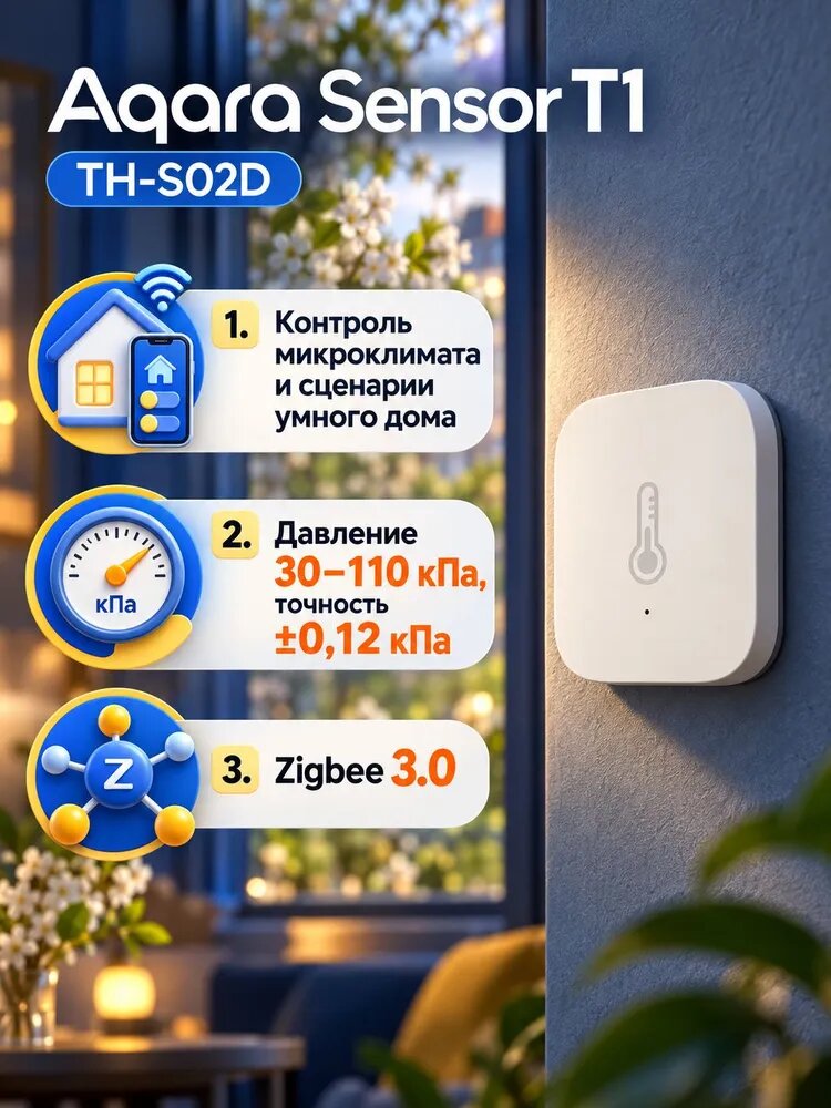 Термогигрометр электронный с LCD дисплеем белый с Bluetooth MJWSD05MMC