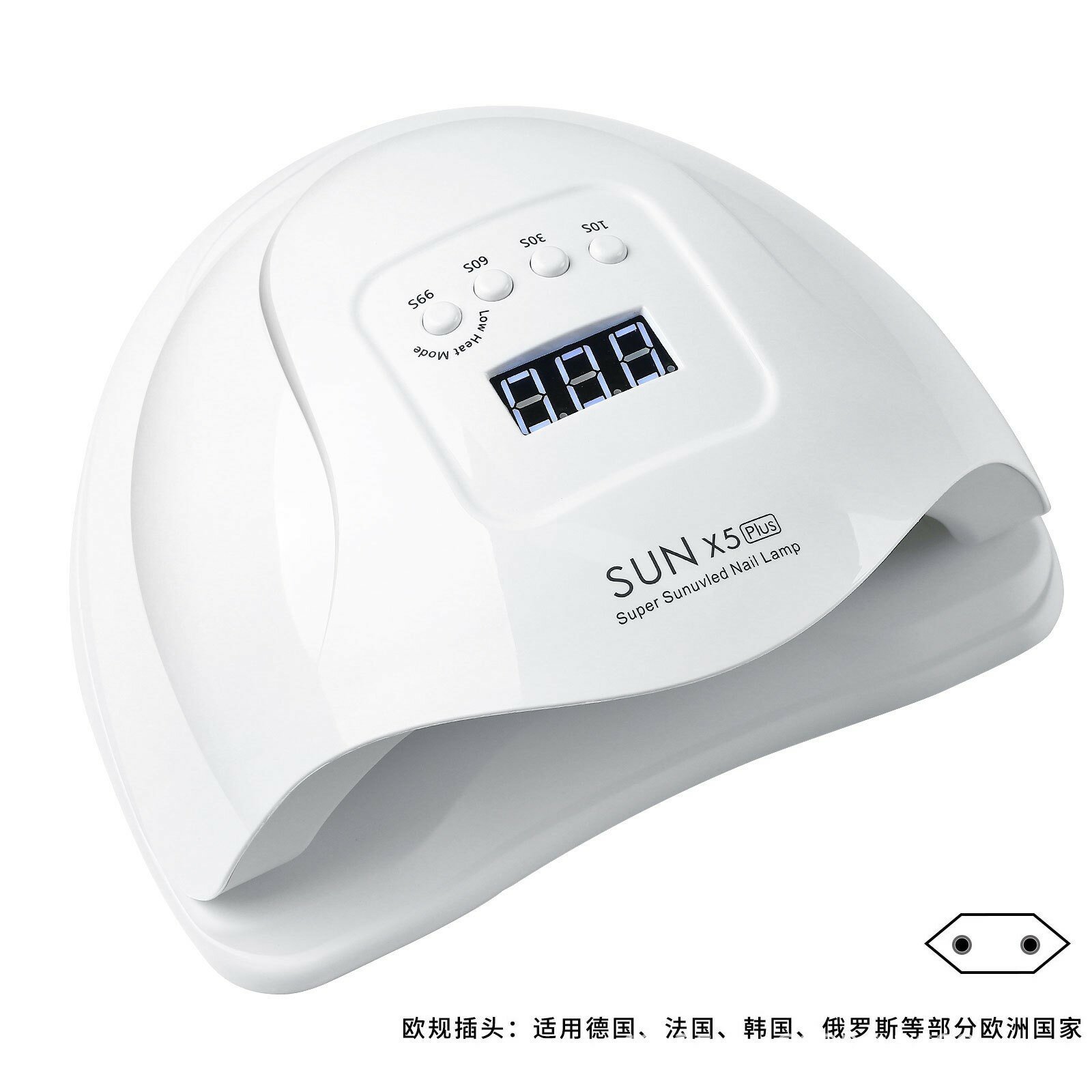 УФ LED лампа для ногтей X5 Plus, быстрое высыхание гель-лака, curing light для дома, европейская вилка, белый