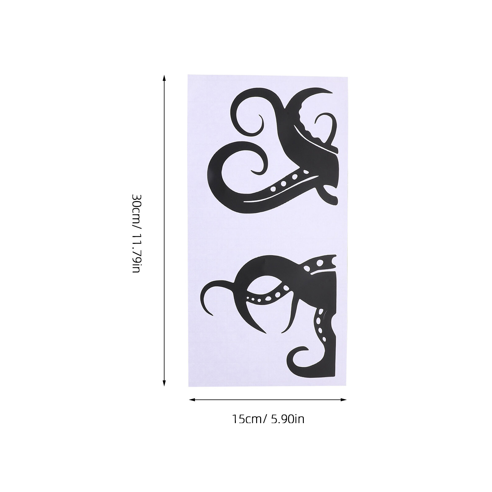 2 Листа Наклеек В Forme Octopus Tentacle Для Ванной Комнаты 28.00X13.00X0.10Cm