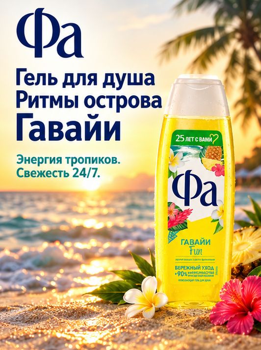 Фа Гель для душа Ритмы острова Гавайи 250мл