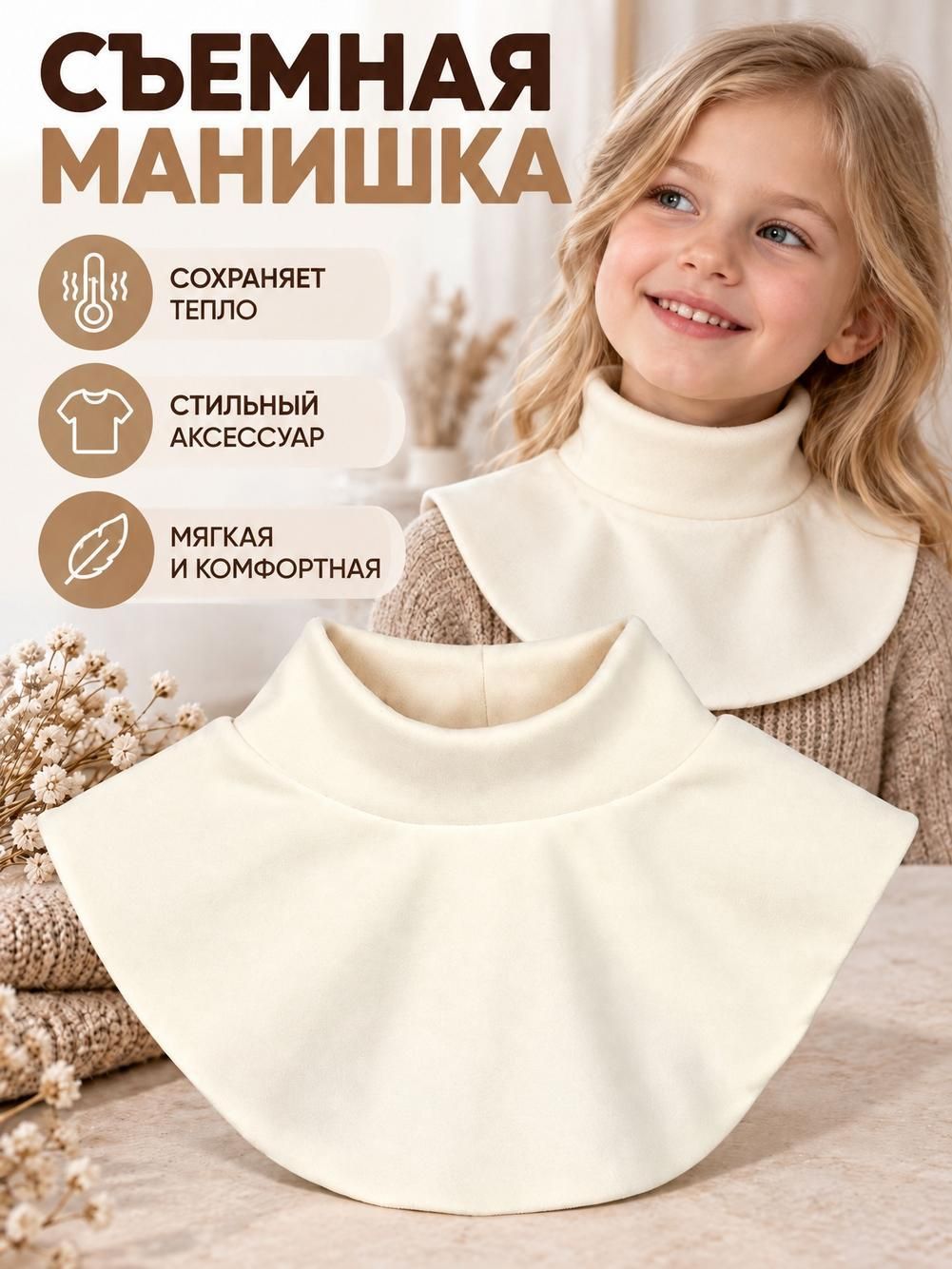 Шарф-манишка Базовая коллекция для девочек