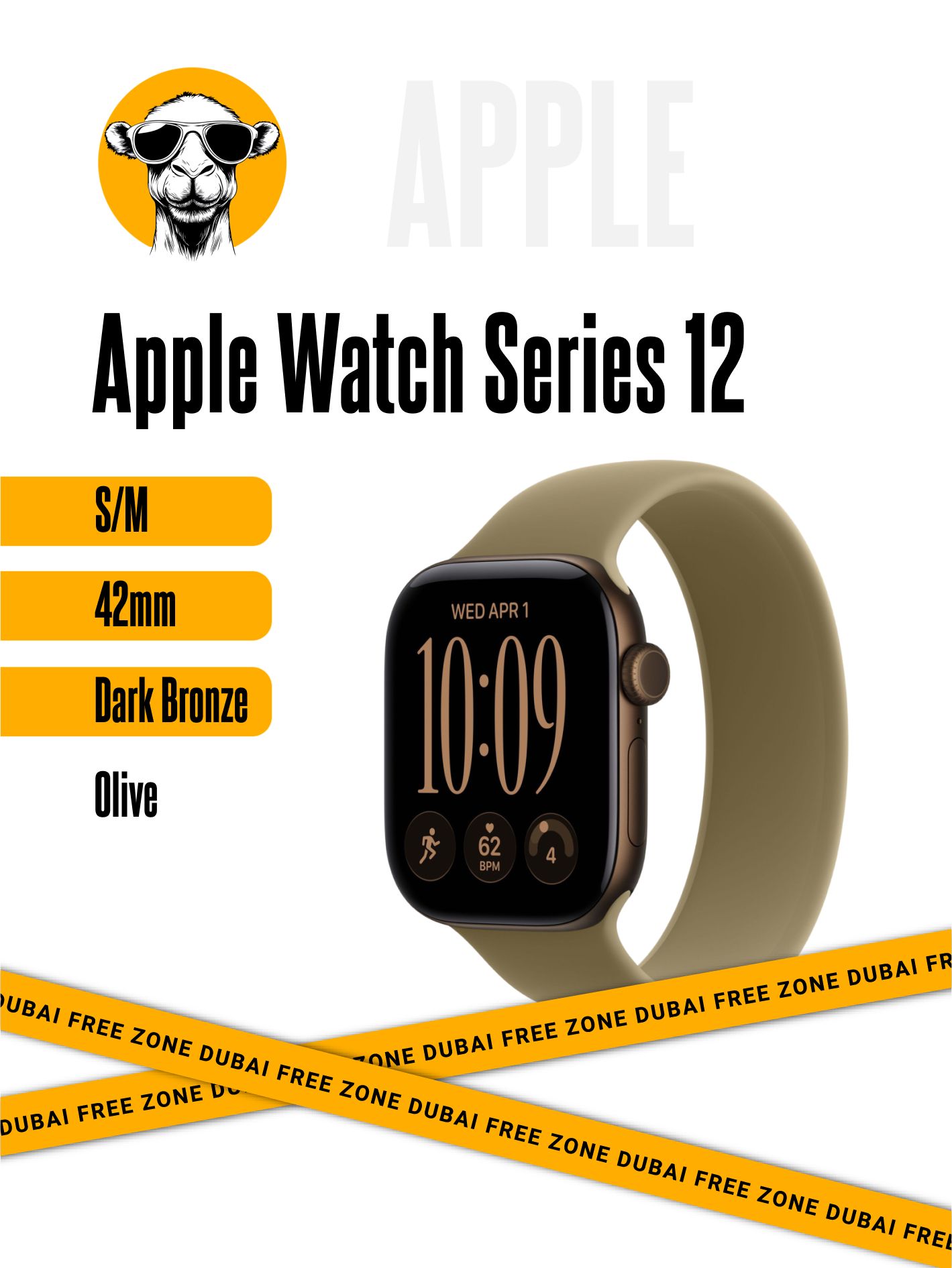 Смарт-часы Apple Watch Series 12 42mm Dark Bronze Olive S/M
