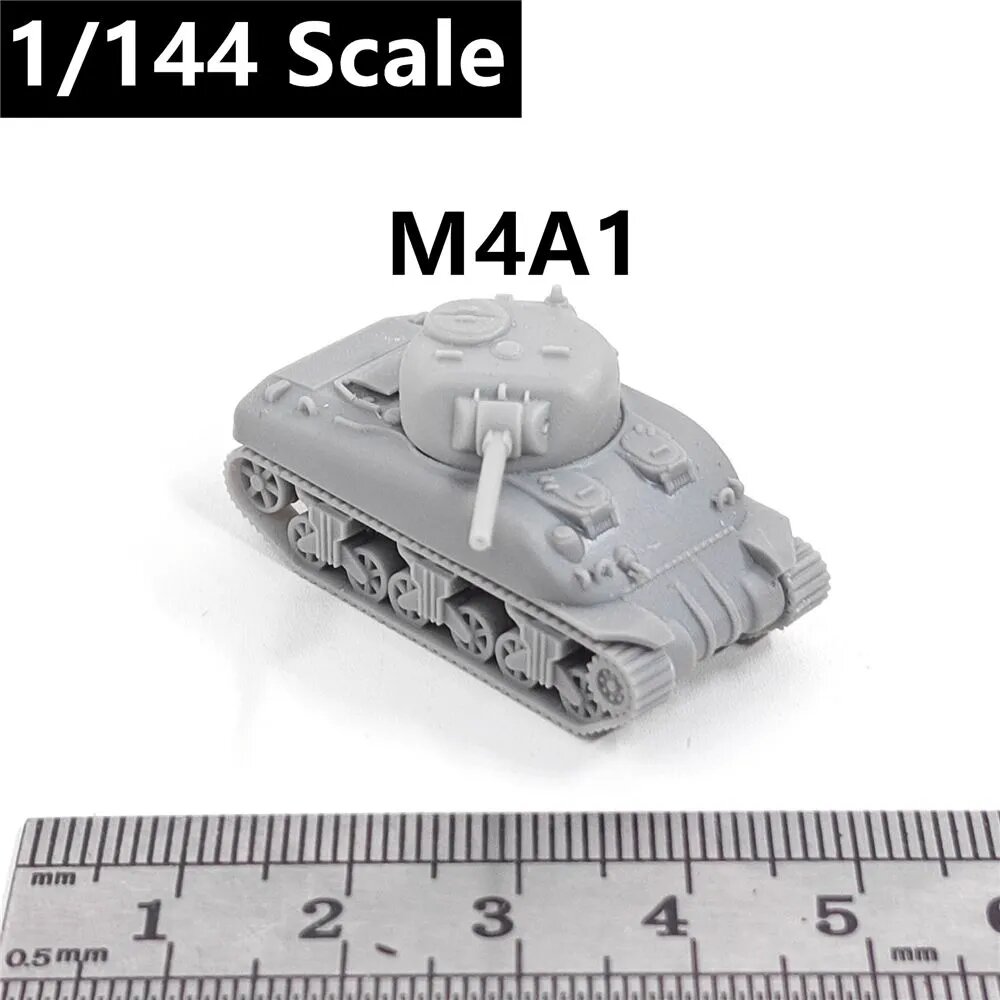 Миниатюрная модель танка в масштабе 1:144, напечатанная на 3D-принтере, из смолы, основные боевые танки армии США Второй мировой войны M4A1/M3/M26/M4A3/M1128