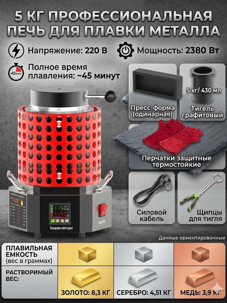 Печь для плавки металла