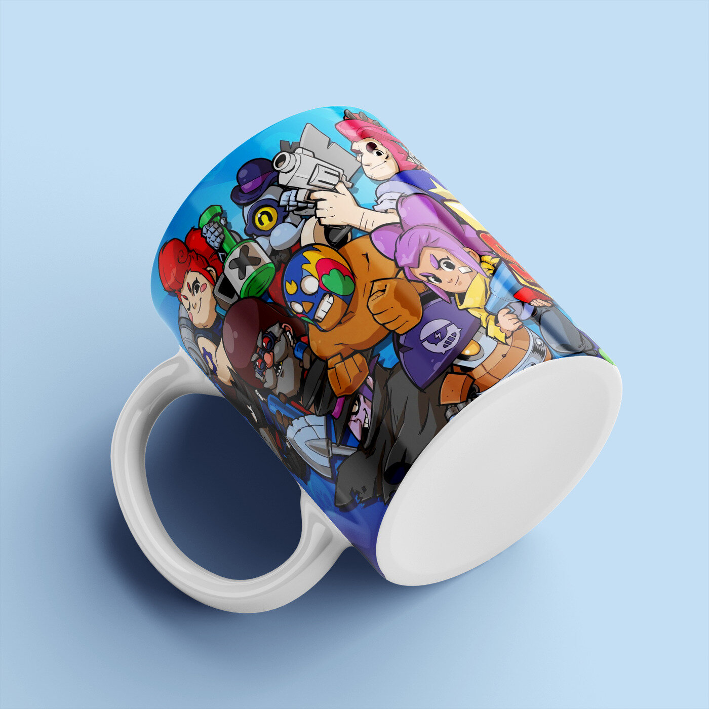 Кружка керамическая 330мл #huskydom Brawl Stars Бравл Старс все персонажи 1002703
