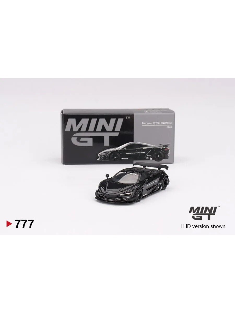 Коллекционная машинка MINI GT 1/64 #777 McLaren 720S LB Works Black