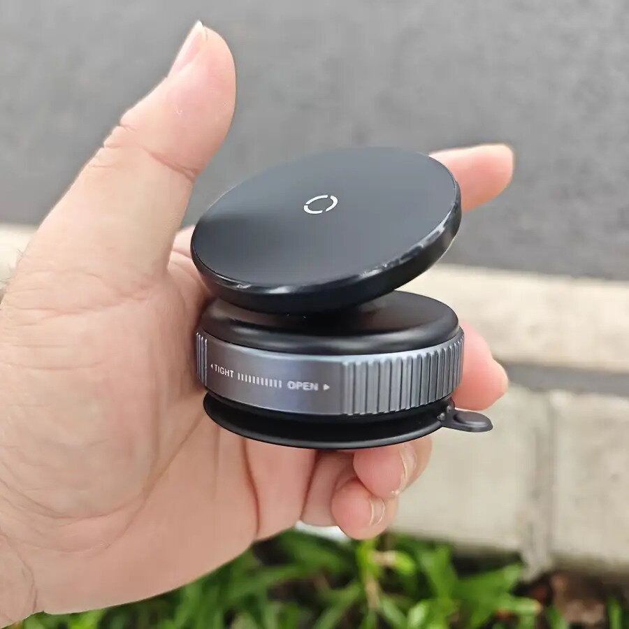 Магнитный держатель для смартфона в автомобиль и дом с вращением на 360°, с вакуумной присоской, двусторонним регулируемым телескопическим рычагом, крепление на панель приборов и стену, цвет: черный