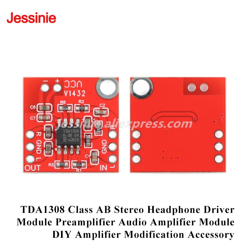 Jessinie TDA1308 усилитель для наушников, 2шт, TDA1308 Small Board