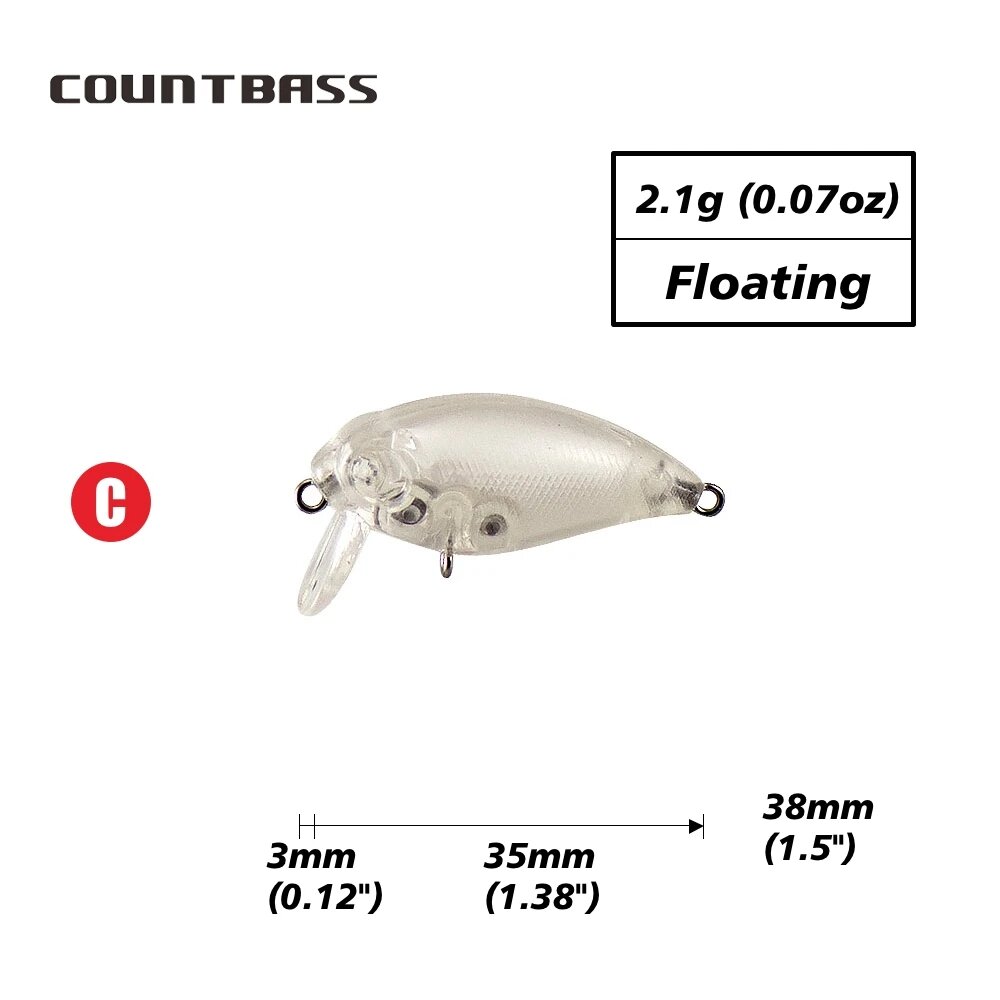 Countbass Blank Lures, Бежевый, C