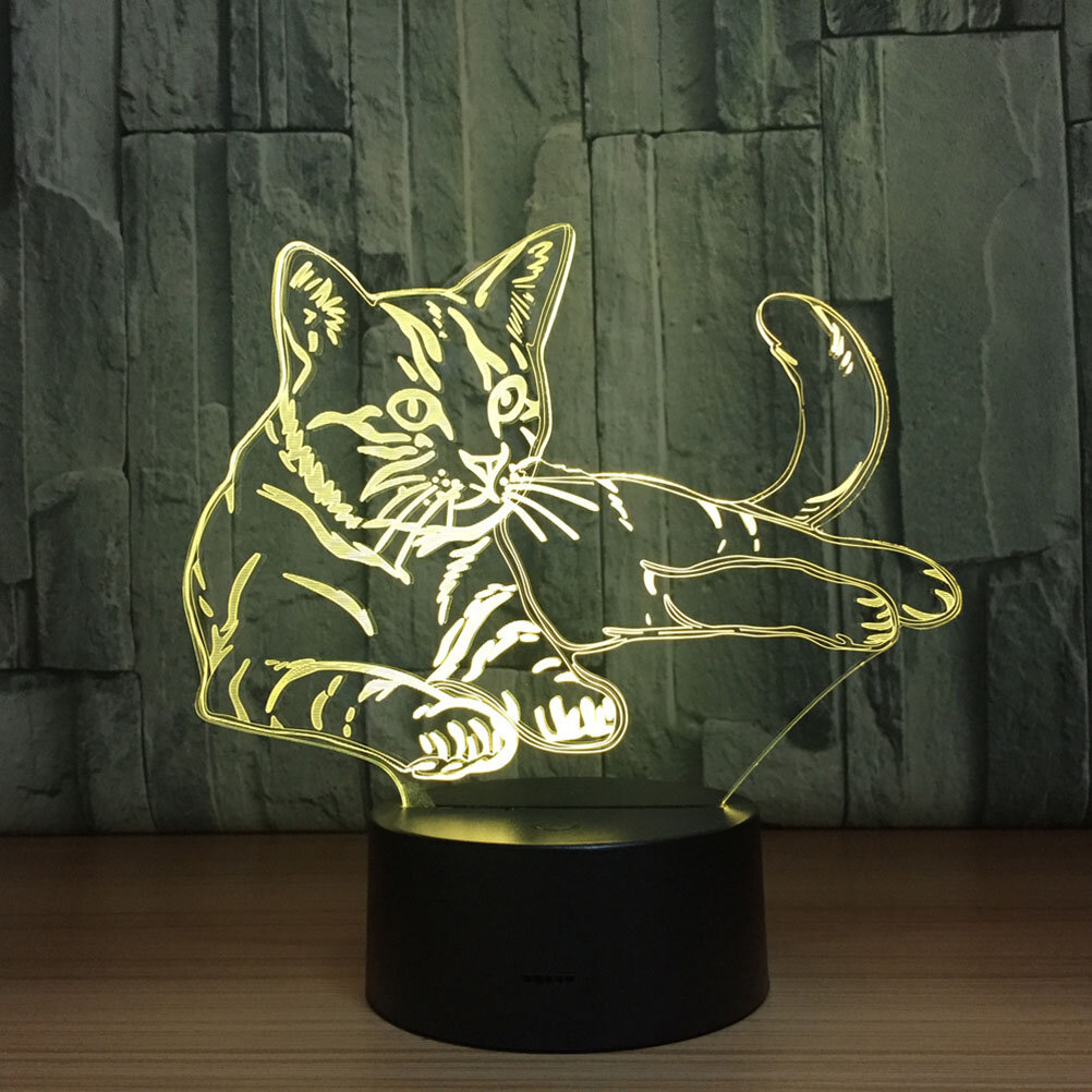 Настольная Лампа, 3D Иллюзия, Из Пластика, Для Интерьера, 1 Комплект