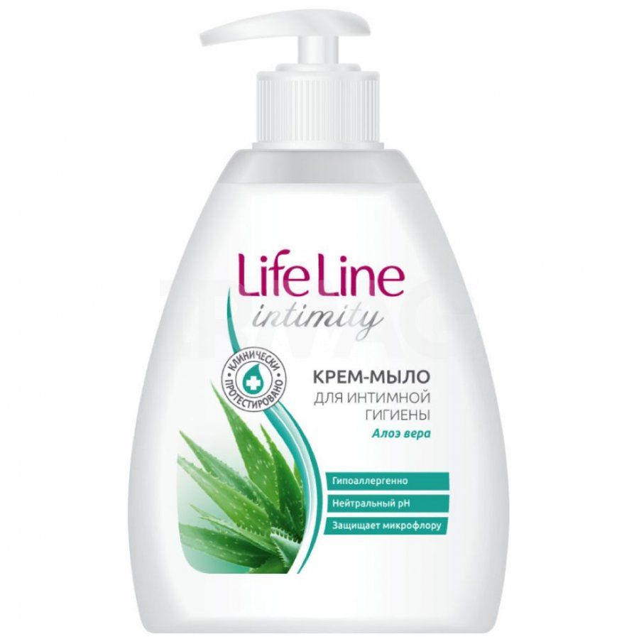 Весна Жидкое Крем-Мыло для интимного ухода 'LIFE LINE' алоэ вера 280г