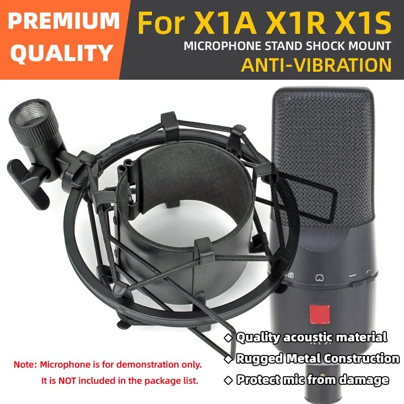 Совместимо с микрофонами SE Electronics X1A, X1R, X1S, X1, X1A, X1S, X1R. Ударопрочная подставка-паук для микрофона, изолирующий держатель для микрофона.
