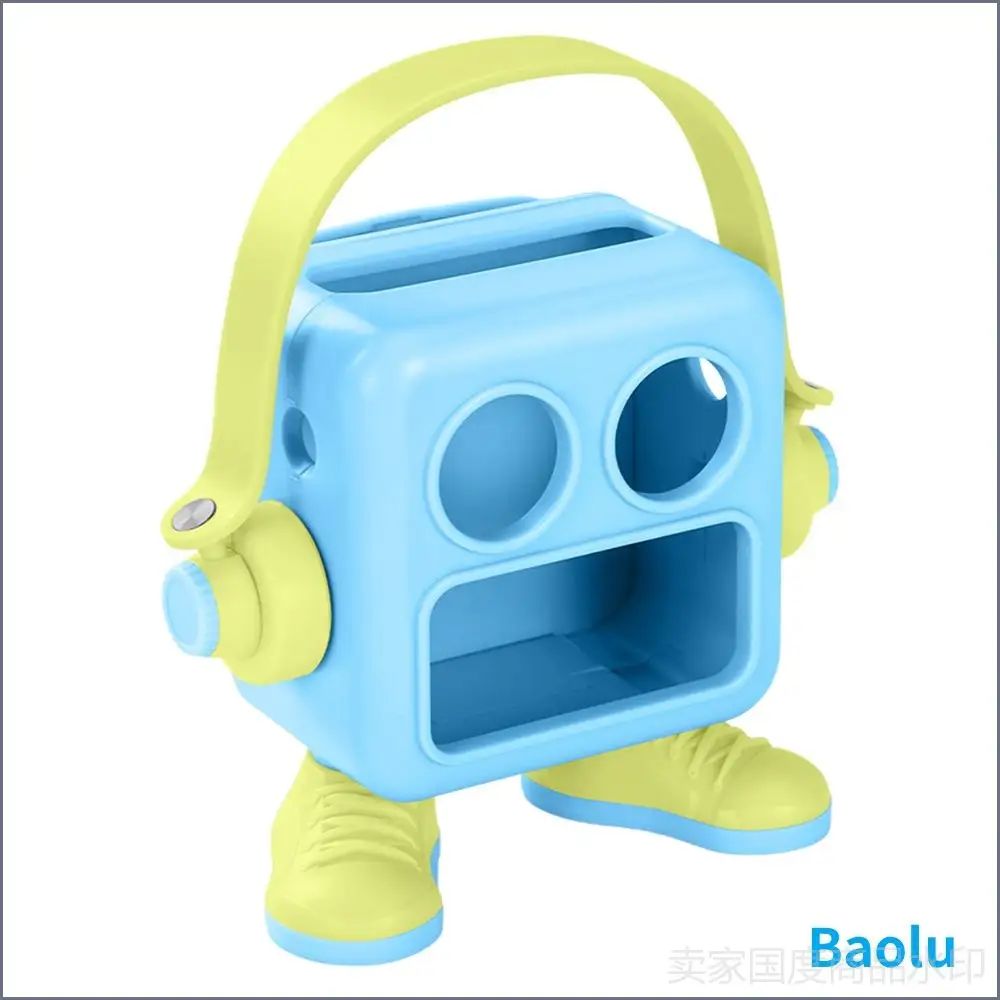 Чехол для аудиоплеера Yoto Mini в виде человека, из ABS-пластика, жёлто-синий