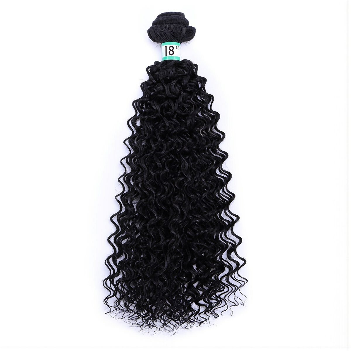 Накладные пряди для волос Jerry Curly Wave 18 дюймов 70 г черный цвет натуральный кудрявый длинный пучок для стайлинга повседневного образа