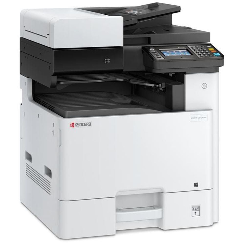 Kyocera M8124cidn (Азия, аналог 1102P43NL0 ) P/C/S, А3, 24/12(A4/A3) стр/мин, 1200x1200 dpi, 1,5 Гб, USB 2.0, Network, HyPAS, лоток 500 л, Duplex, старт. тонер 3000/1500(BK/CMY) орг. тонер Tk-8110
