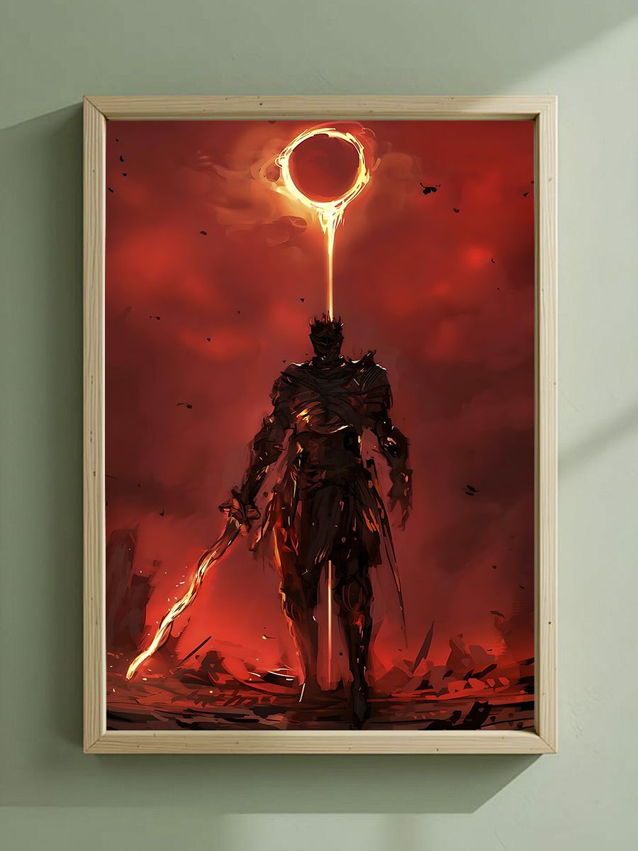 Постер, плакат на стену "Душа Пепла - Dark Souls III" 42 см х 29,7 см (А3), Без Рамы