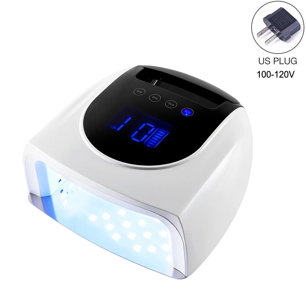 TIMISSFOX Портативная УФ-LED Лампа для Ногтей 96W X30 White US
