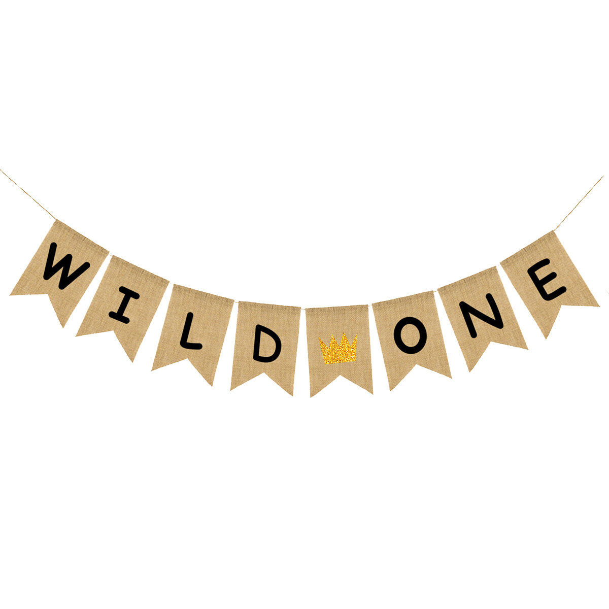 Холщовый флаг-гирлянда wild one длиной 2,8 м для украшения детского праздника