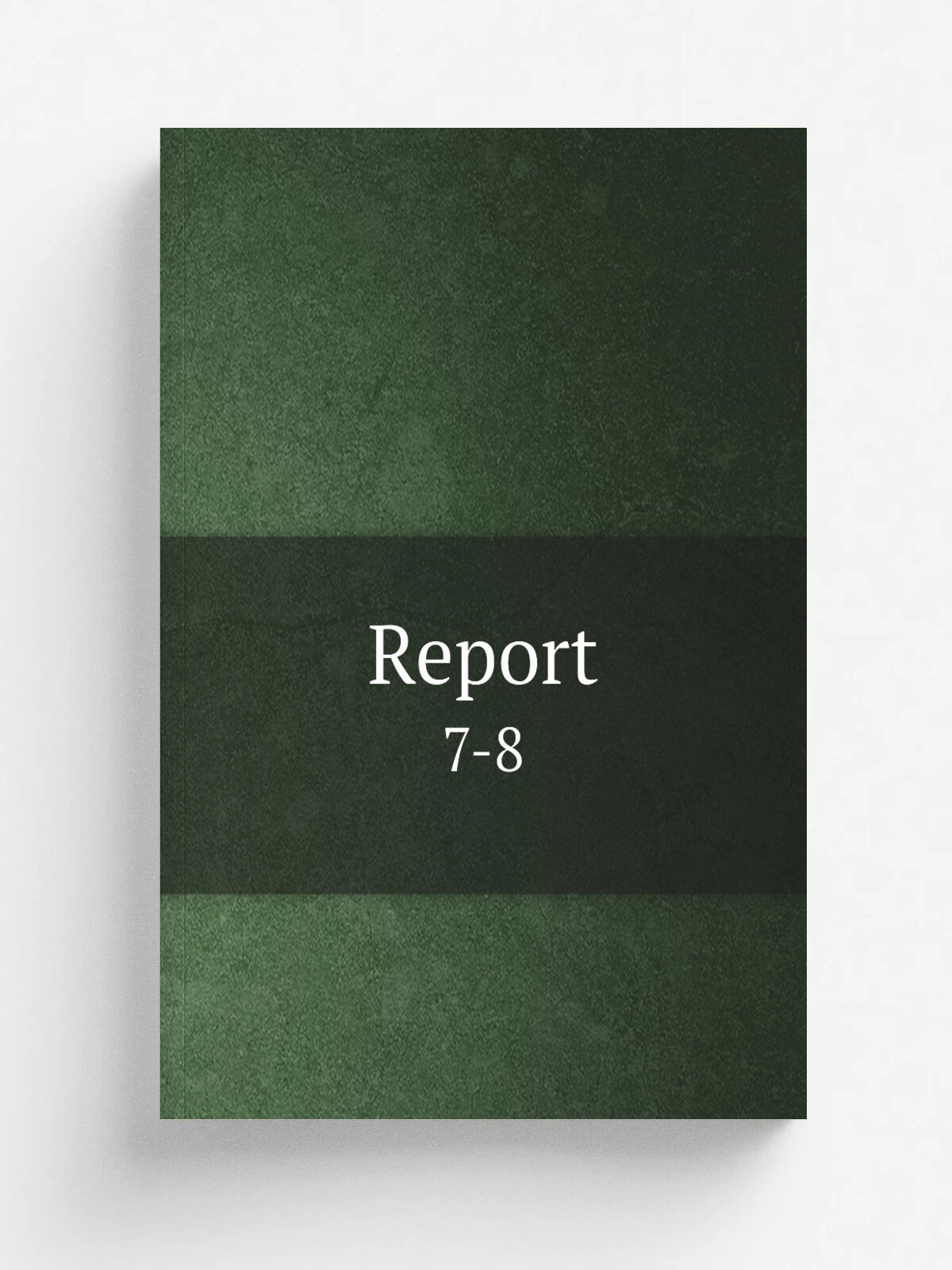 Report. 7-8 | 1912 | Репринт