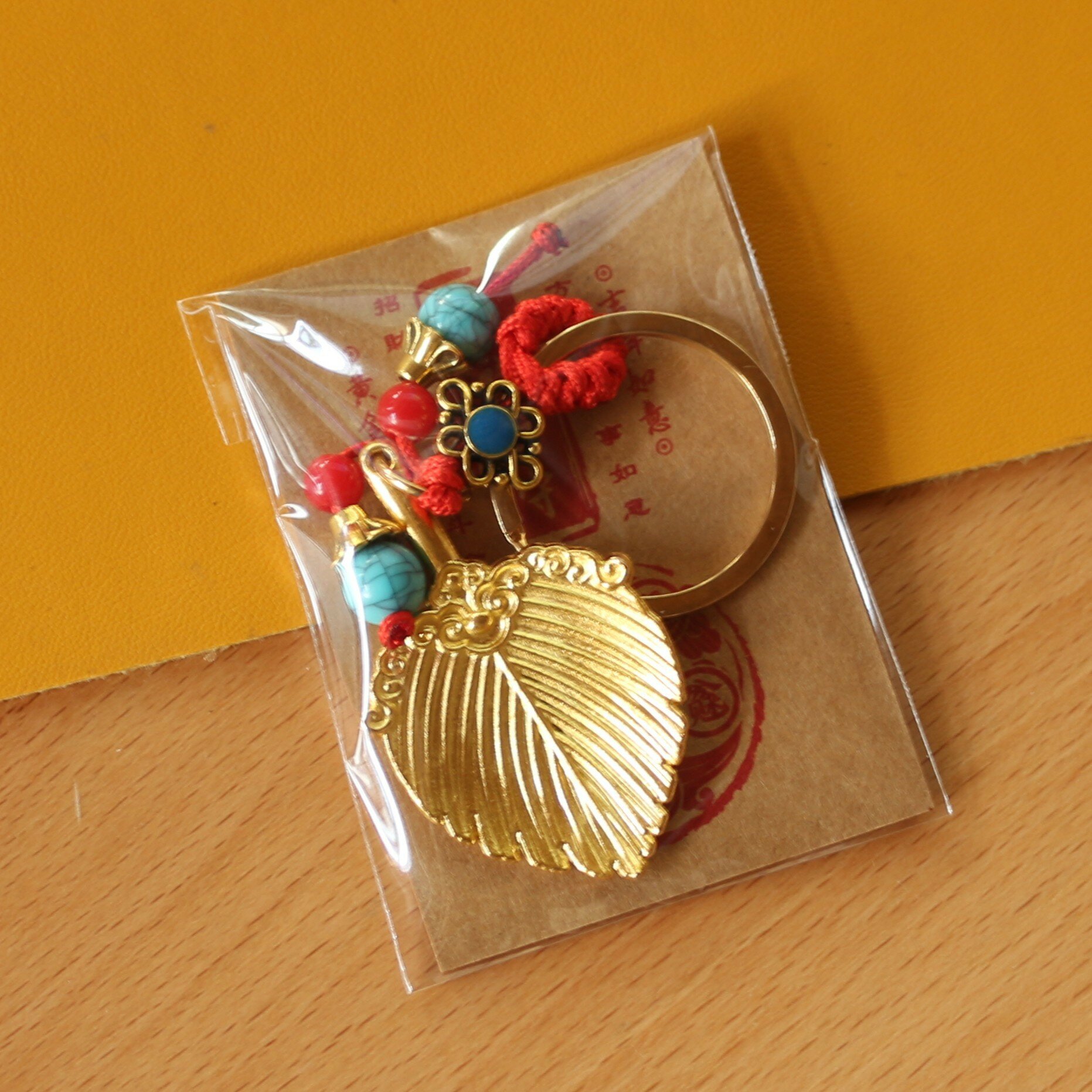 Античный китайский стиль металлический брелок амулет процветание облачный узор веревка
