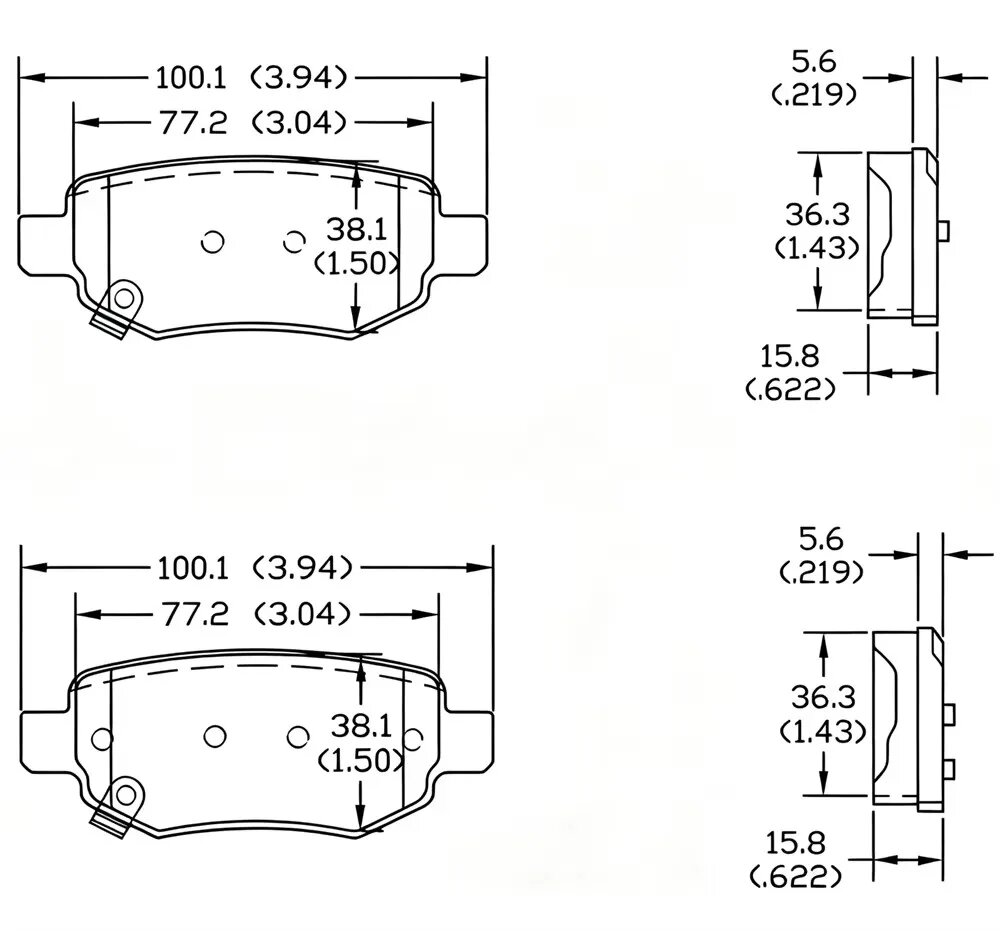 Задние тормозные колодки для GAC Empow, ZHP830, 8902-D1673; D1673-8902; D1673; GDB7826; GDB7816; (Пожалуйста, укажите VIN-КОД автомобиля для проверки).