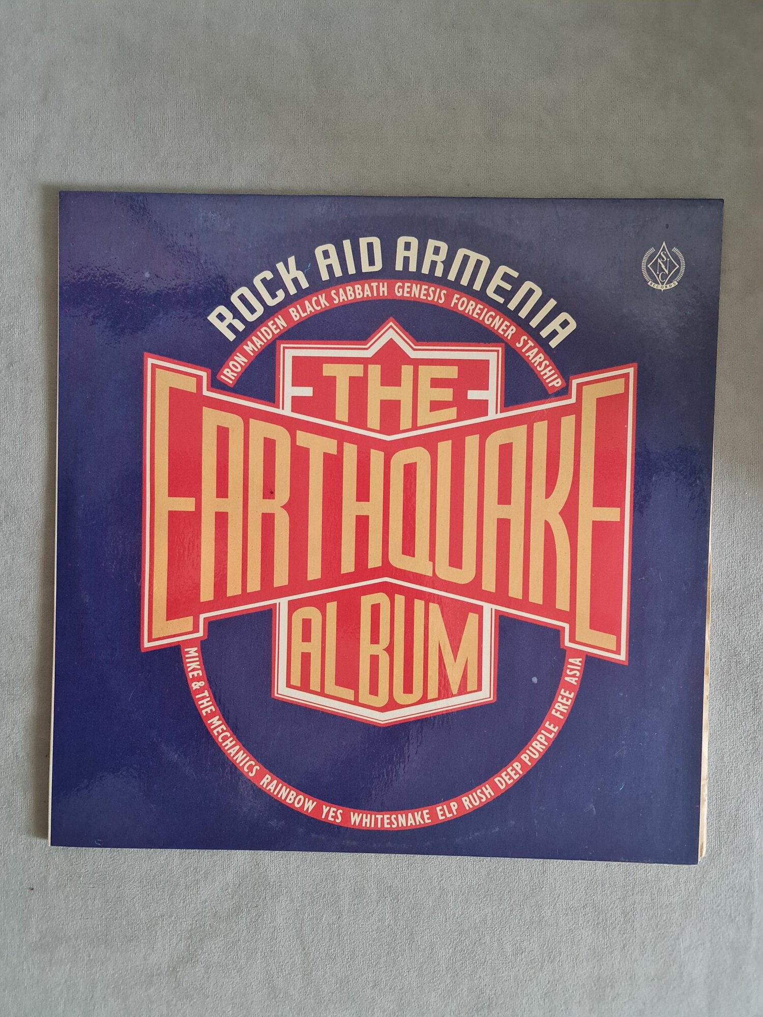 Rock Aid Armenia - The Earthquake Album (Deep Purple, Black Sabbath, Rainbow), 1991, LP 12", винтажная пластинка EX/EX