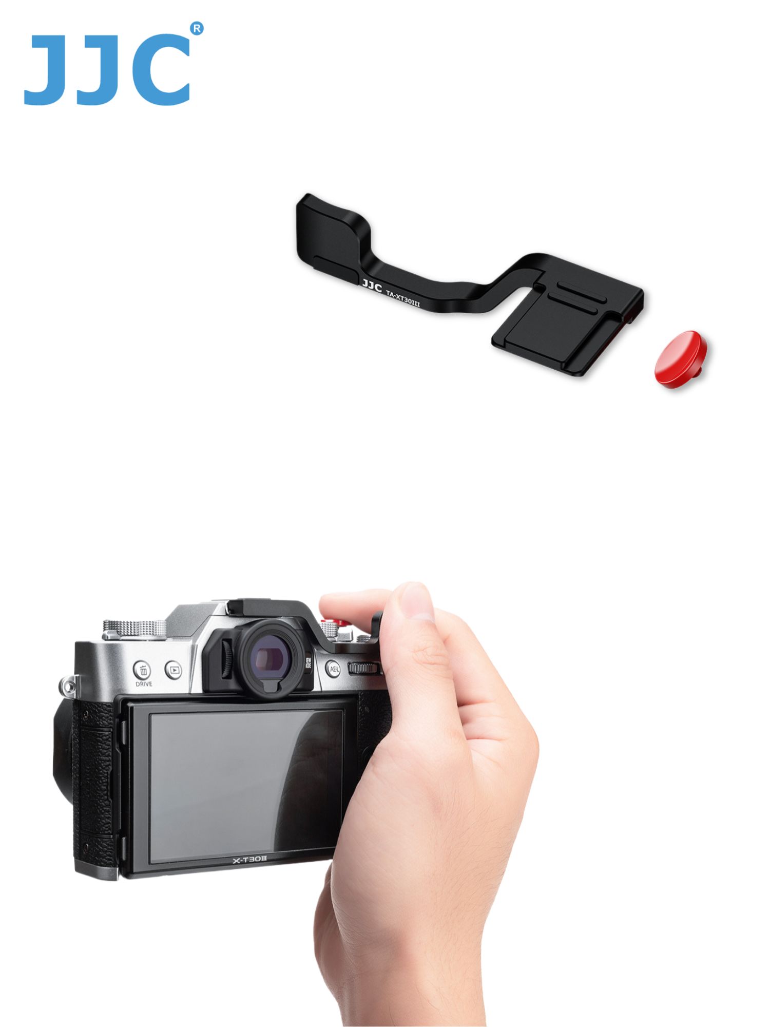 JJC упор для пальца для Fujifilm X-T30 III / X-T30 II / X-T20, горячий башмак, черный
