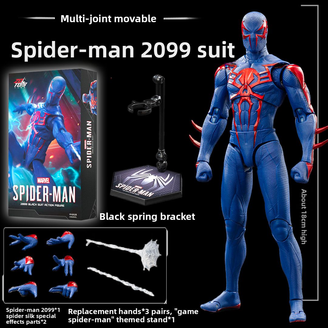 Фигурка Человека-паука2099 ZD Toys, 18 см, 1/10, подвижная, с аксессуарами и подставкой