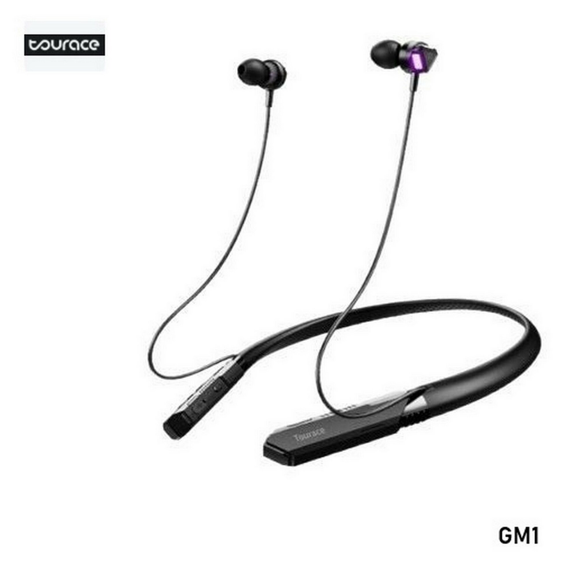 Наушники беспроводные спортивные игровые Tourace GM1 Ver.2 с шейным ободом и батареей 80ч, Bluetooth 5.4, черные